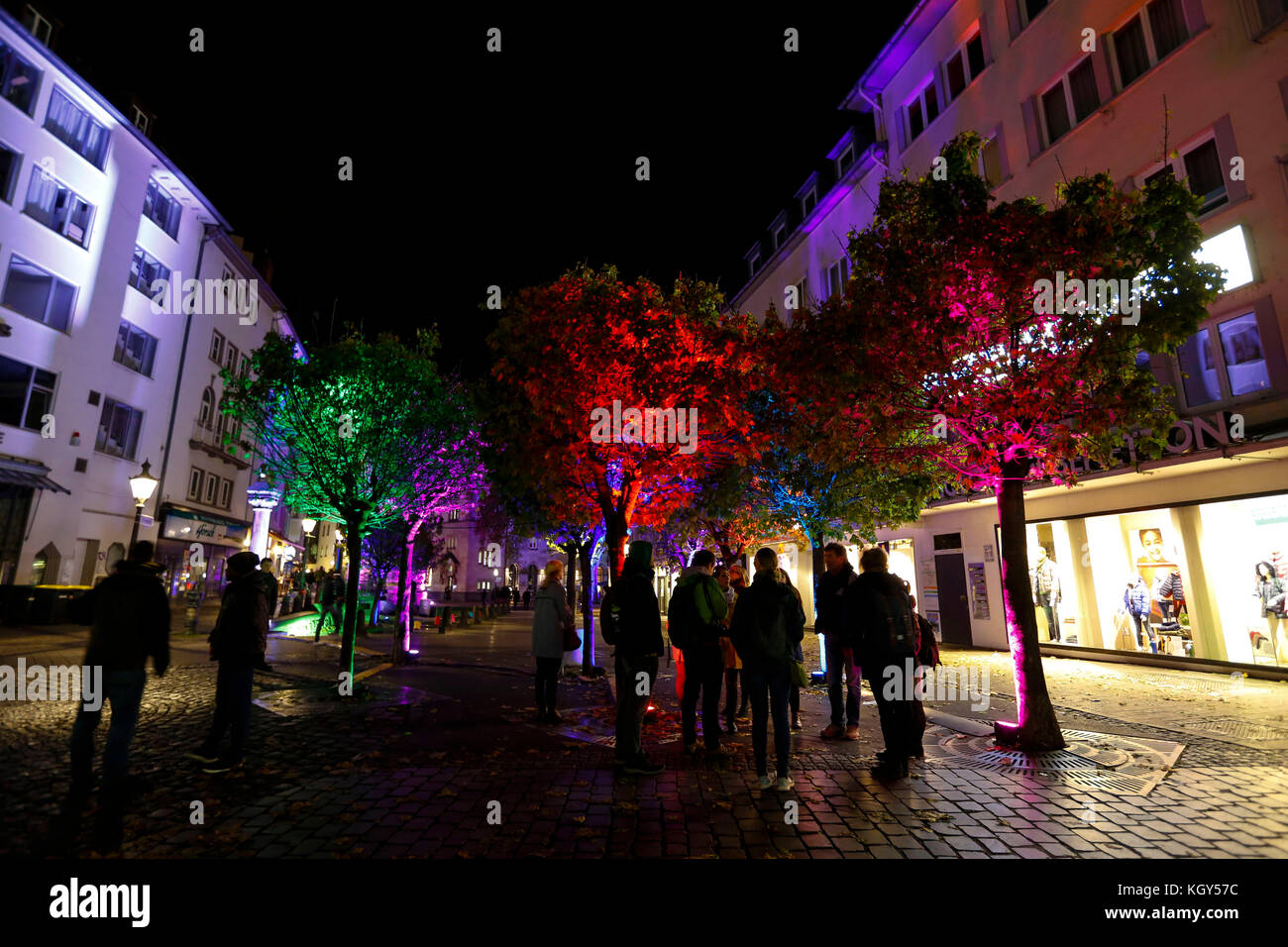 Night view of the City Centre of Bonn in Germany Stock Photo - Alamy