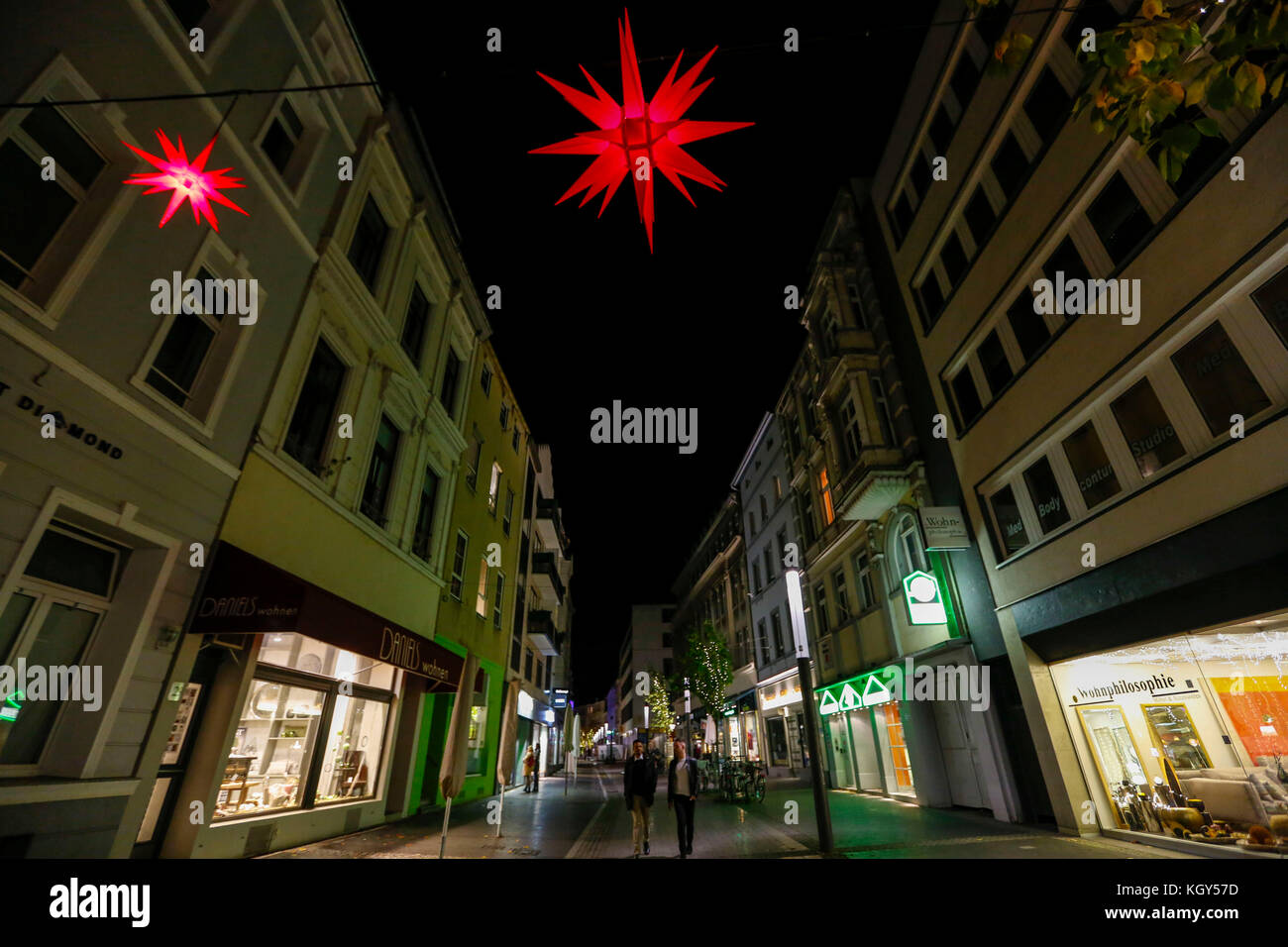 Night view of the City Centre of Bonn in Germany Stock Photo - Alamy