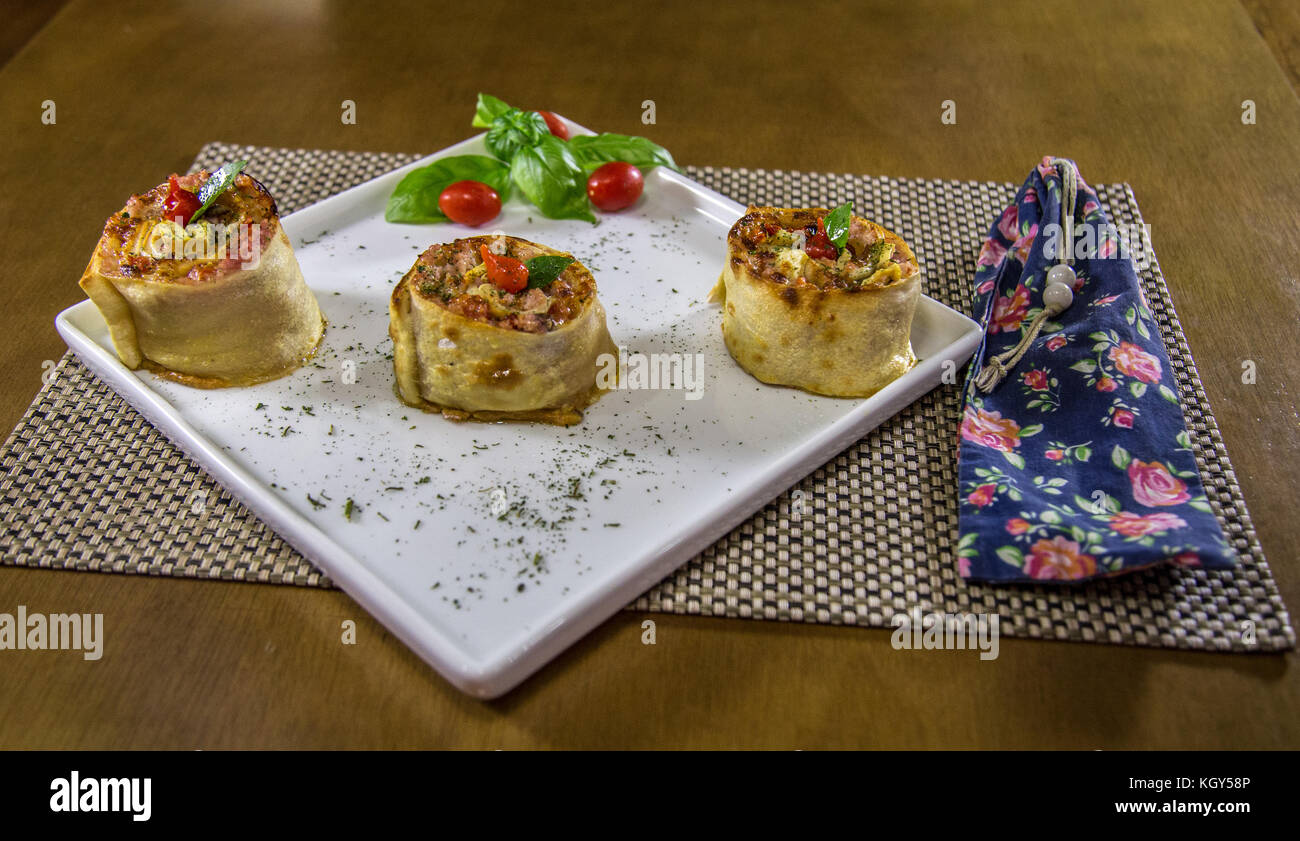 Rondelli pasta brazilian food Stock Photo - Alamy