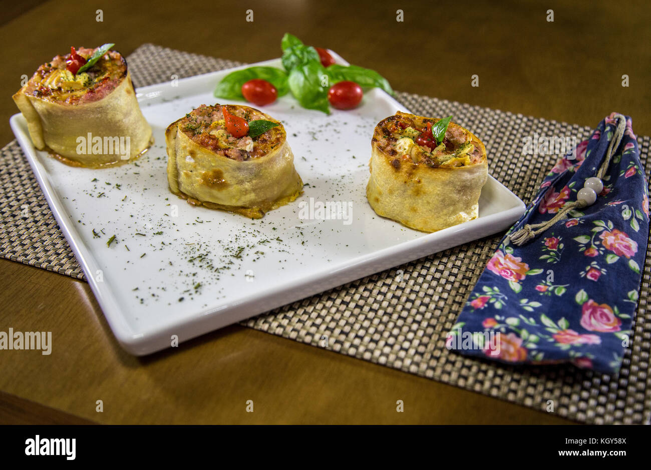 Rondelli pasta brazilian food Stock Photo - Alamy