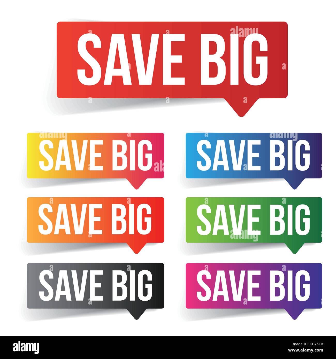 Save big label tag set Stock Vector Image & Art - Alamy