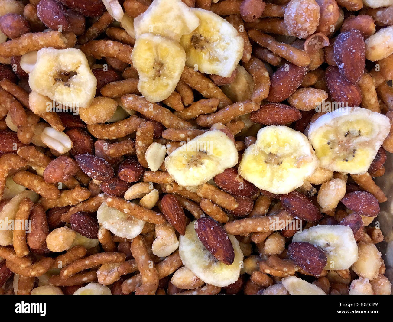 Sweet Caroline mix background of trail mix Stock Photo - Alamy