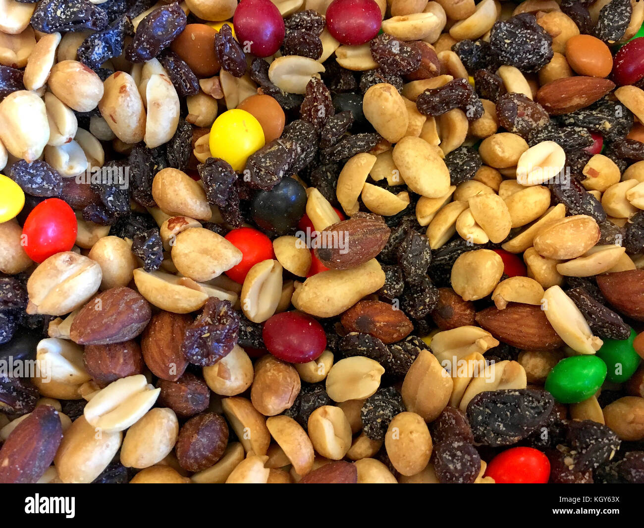 Mountain Mix background of trail mix Stock Photo - Alamy