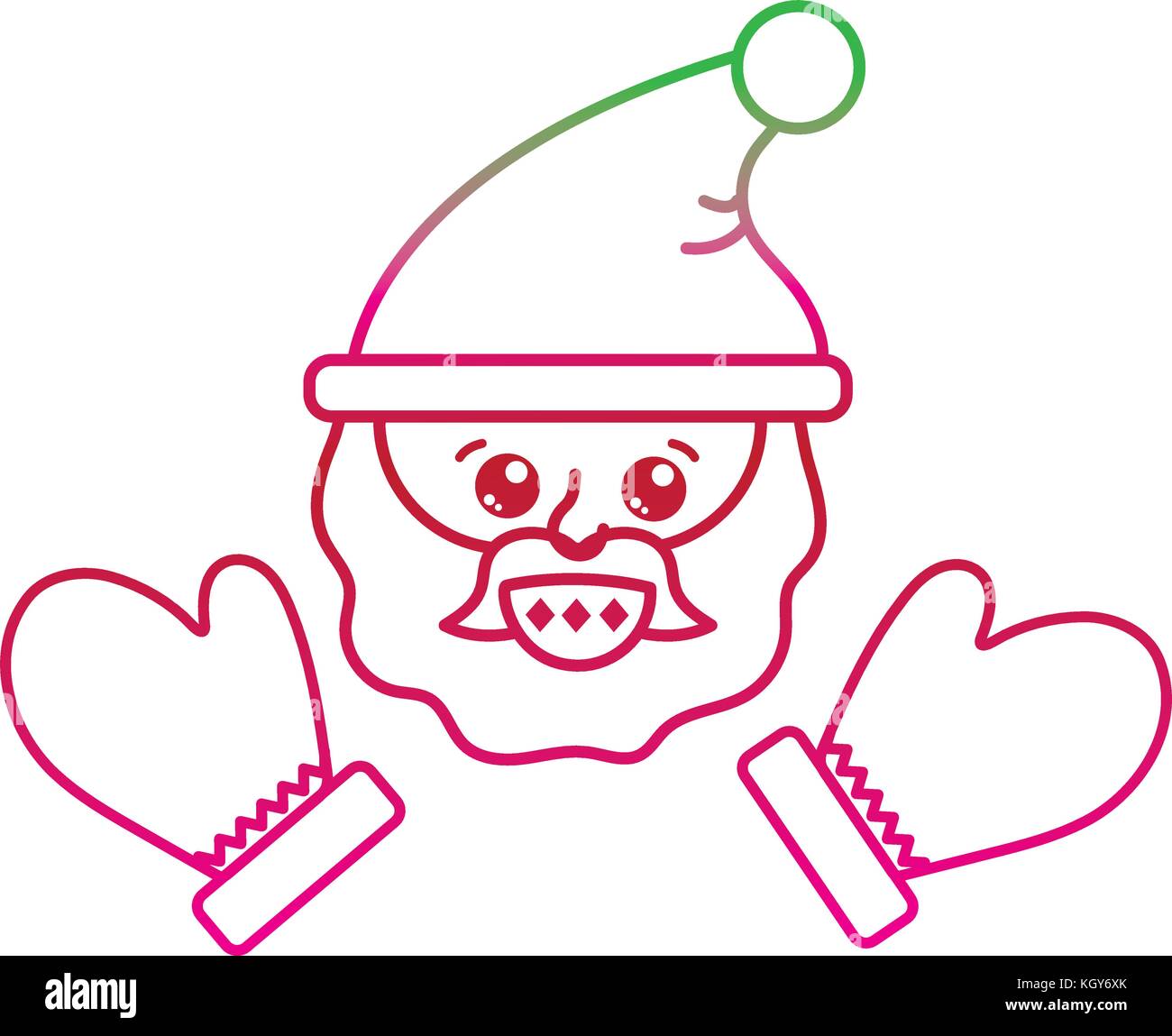 Isolated santa cartoon design Stock Vector Image & Art - Alamy