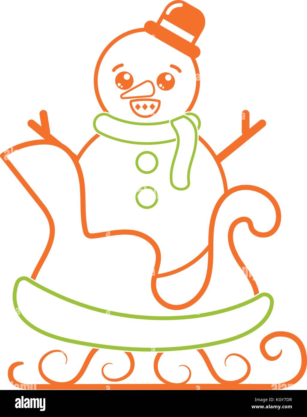 Isolated snowman design Stock Vector Image & Art - Alamy