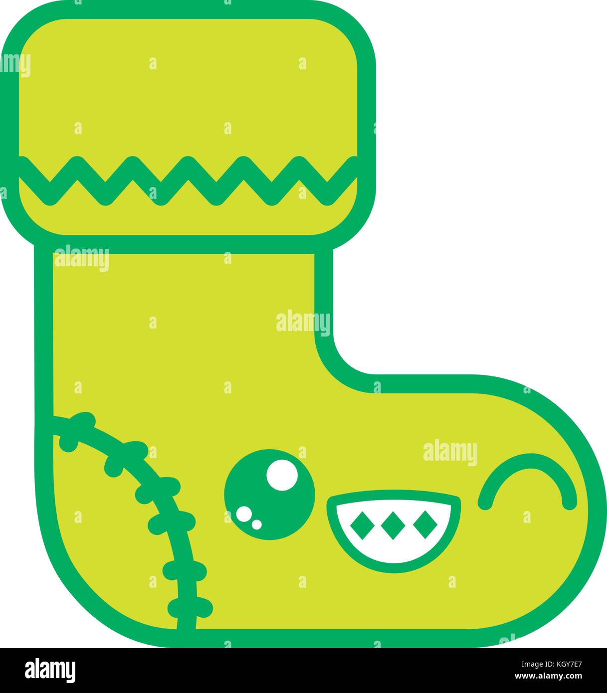 Festive boot illustration Stock Vector Images - Alamy