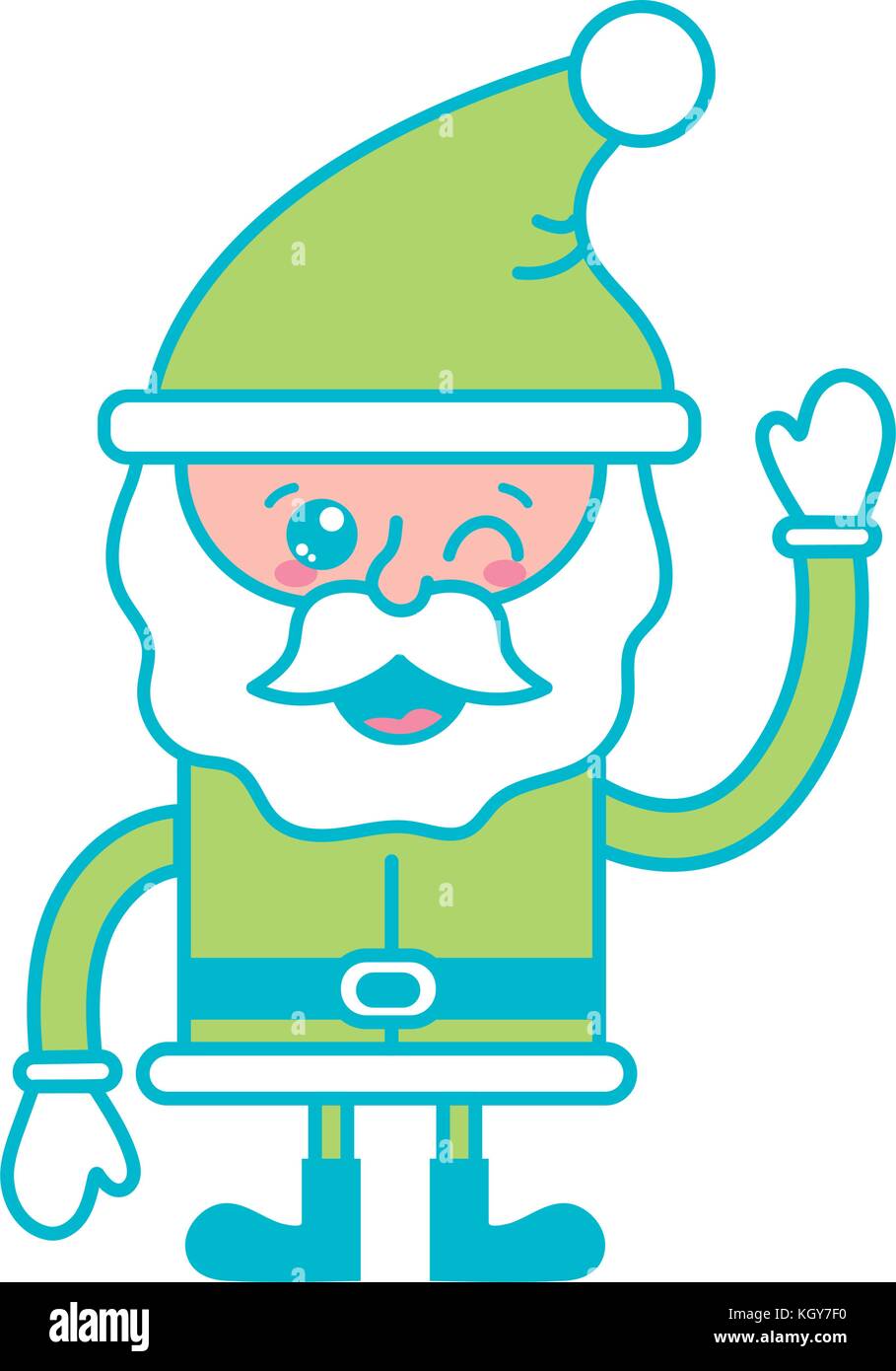 Isolated santa cartoon design Stock Vector Image & Art - Alamy