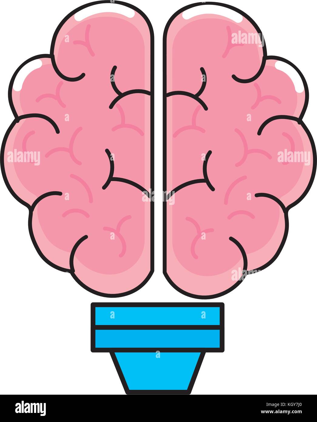 Brain and bulb design Stock Vector Image & Art - Alamy