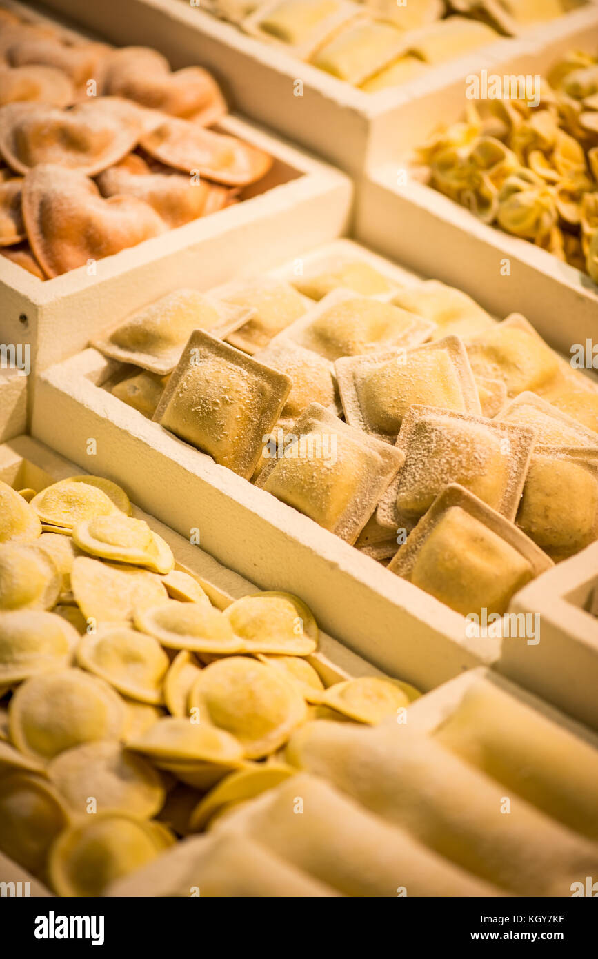 italian frozen pasta - prepared food ingredients Stock Photo - Alamy