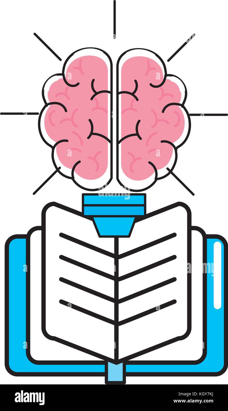 Mental health brain book Stock Vector Images - Alamy