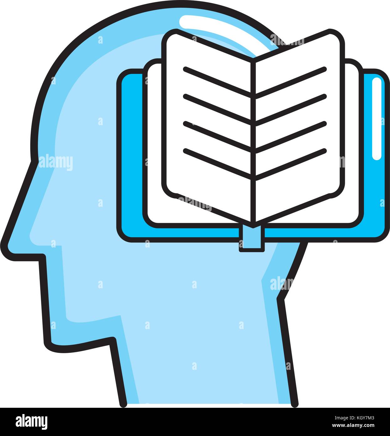 Book and head design Stock Vector Image & Art - Alamy