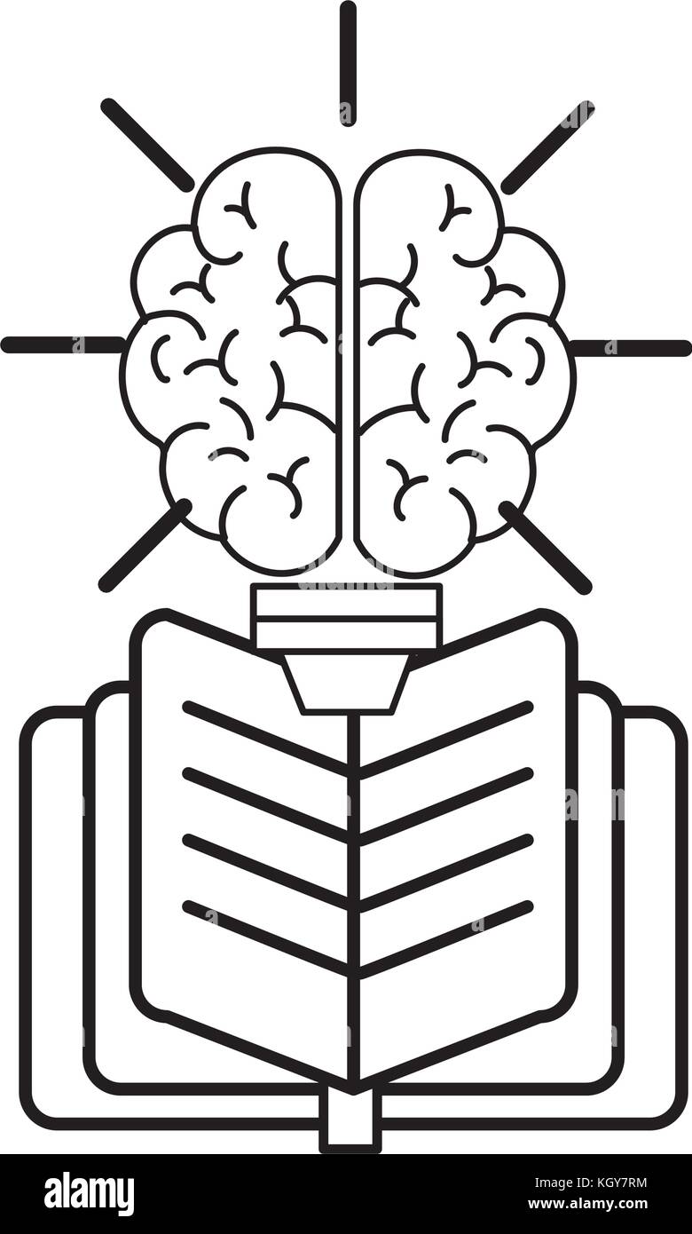 Brain and book design Stock Vector Image & Art - Alamy