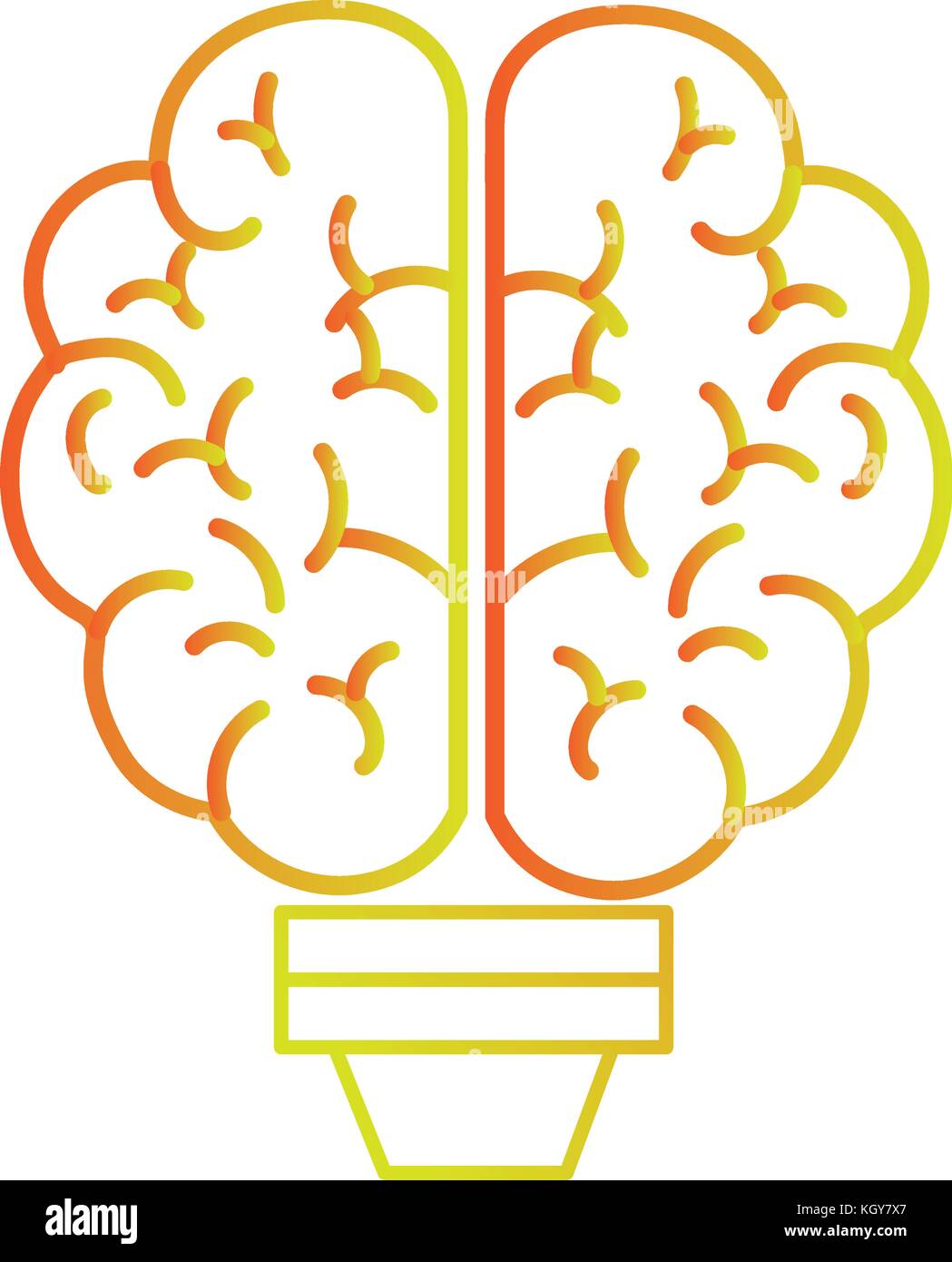 Brain and bulb design Stock Vector Image & Art - Alamy