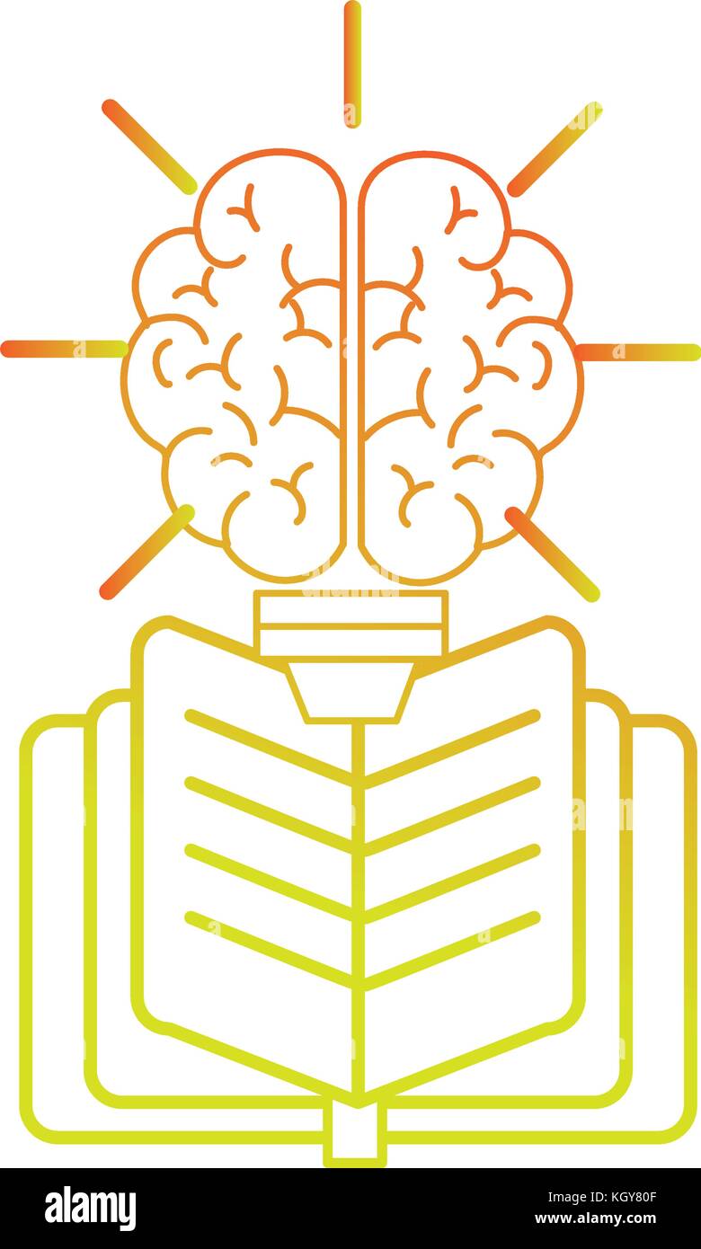 Brain and book design Stock Vector Image & Art - Alamy