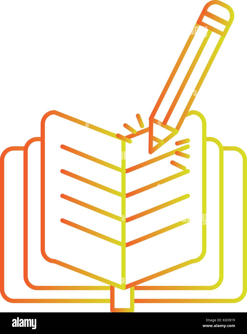 Isolated book and pencil design Stock Vector Image & Art - Alamy