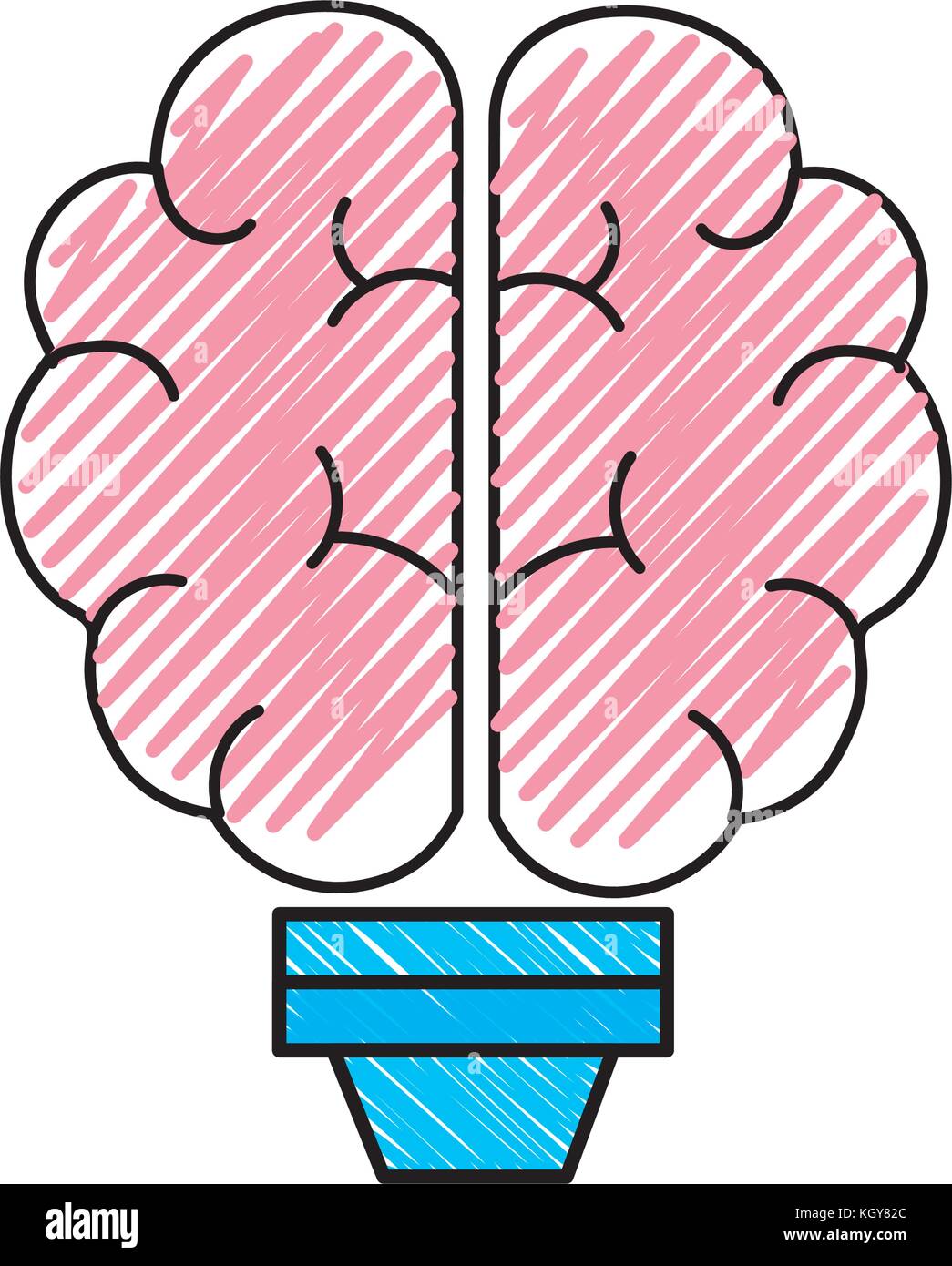 Brain and bulb design Stock Vector Image & Art - Alamy