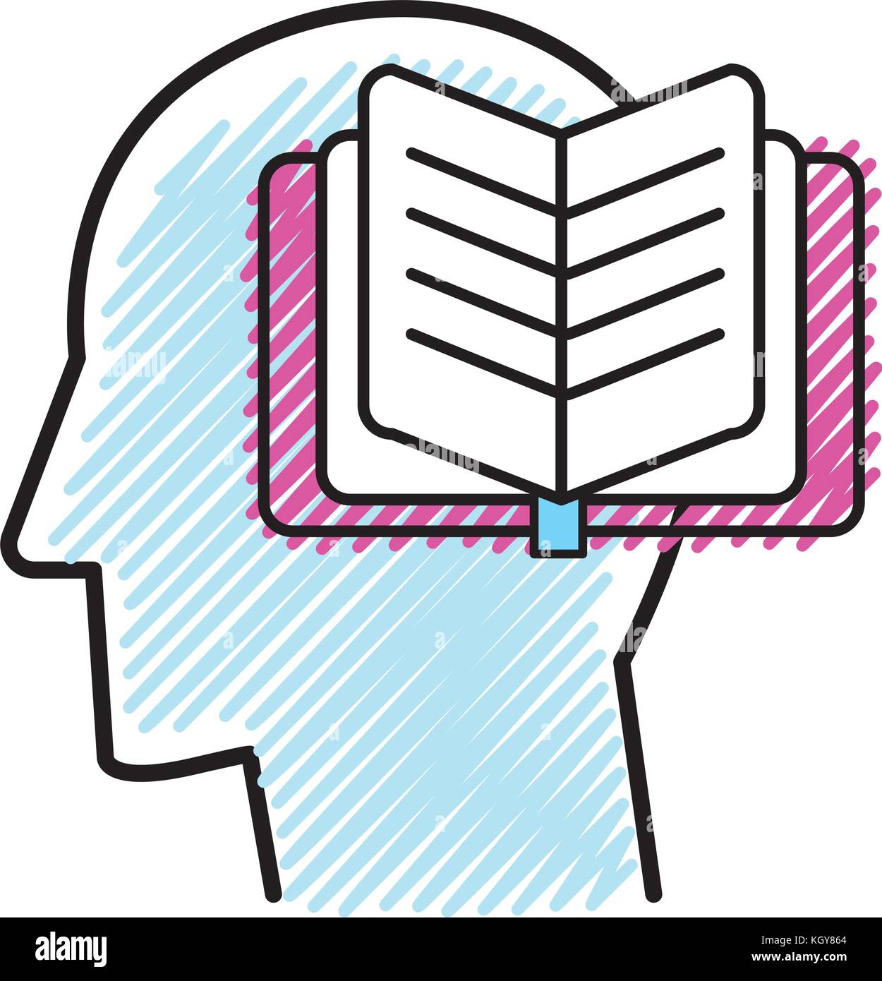 Book and head design Stock Vector Image & Art - Alamy