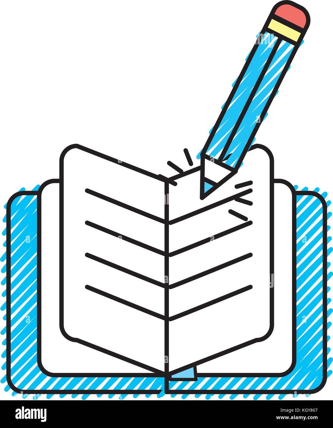 Book and pencil design Stock Vector Image & Art - Alamy