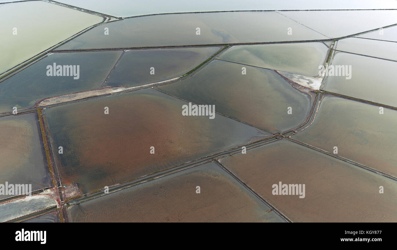 Aerial view of Salt natural mine Stock Photo - Alamy