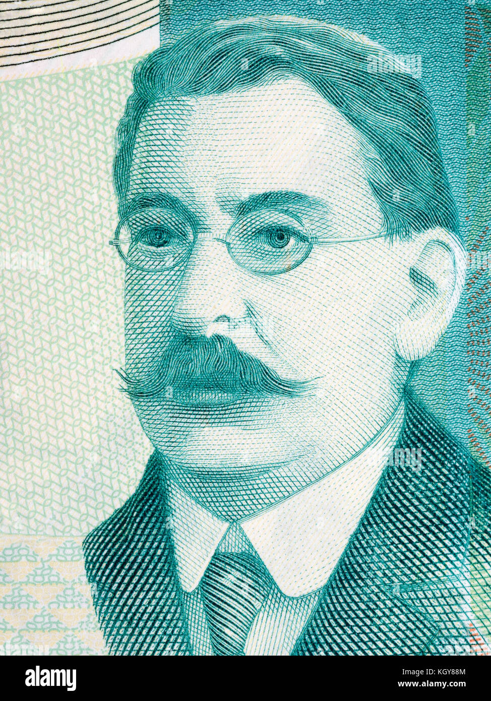 Jose Enrique Rodo portrait from Uruguayan Pesos Stock Photo - Alamy