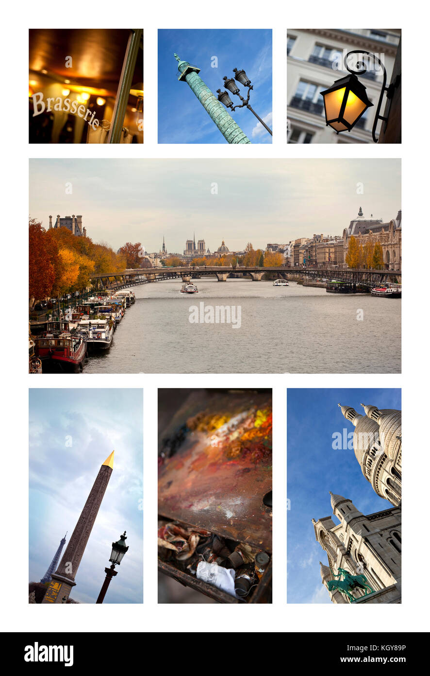 Parisian style and French atmosphere on a collage Stock Photo - Alamy