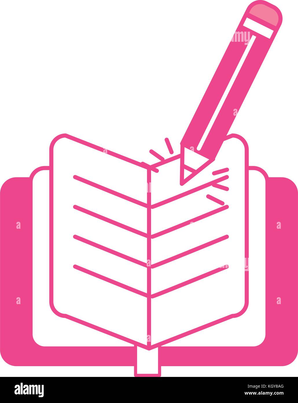 Book and pencil design Stock Vector Image & Art - Alamy