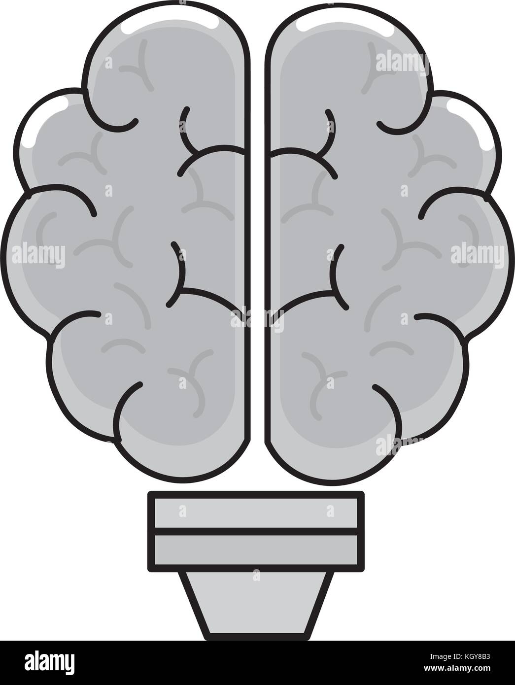 Brain and bulb design Stock Vector Image & Art - Alamy