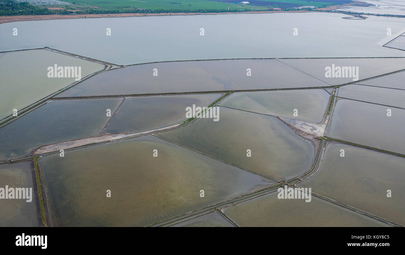 Aerial view of Salt natural mine Stock Photo - Alamy