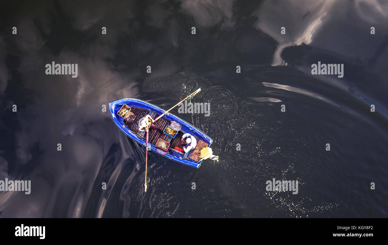 Aerial boat reflection hi-res stock photography and images - Alamy