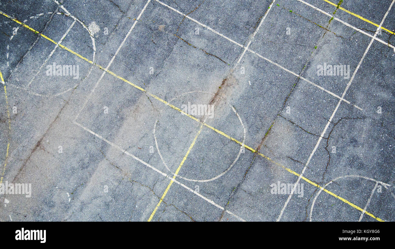 Aerial shot of school playground Stock Photo - Alamy