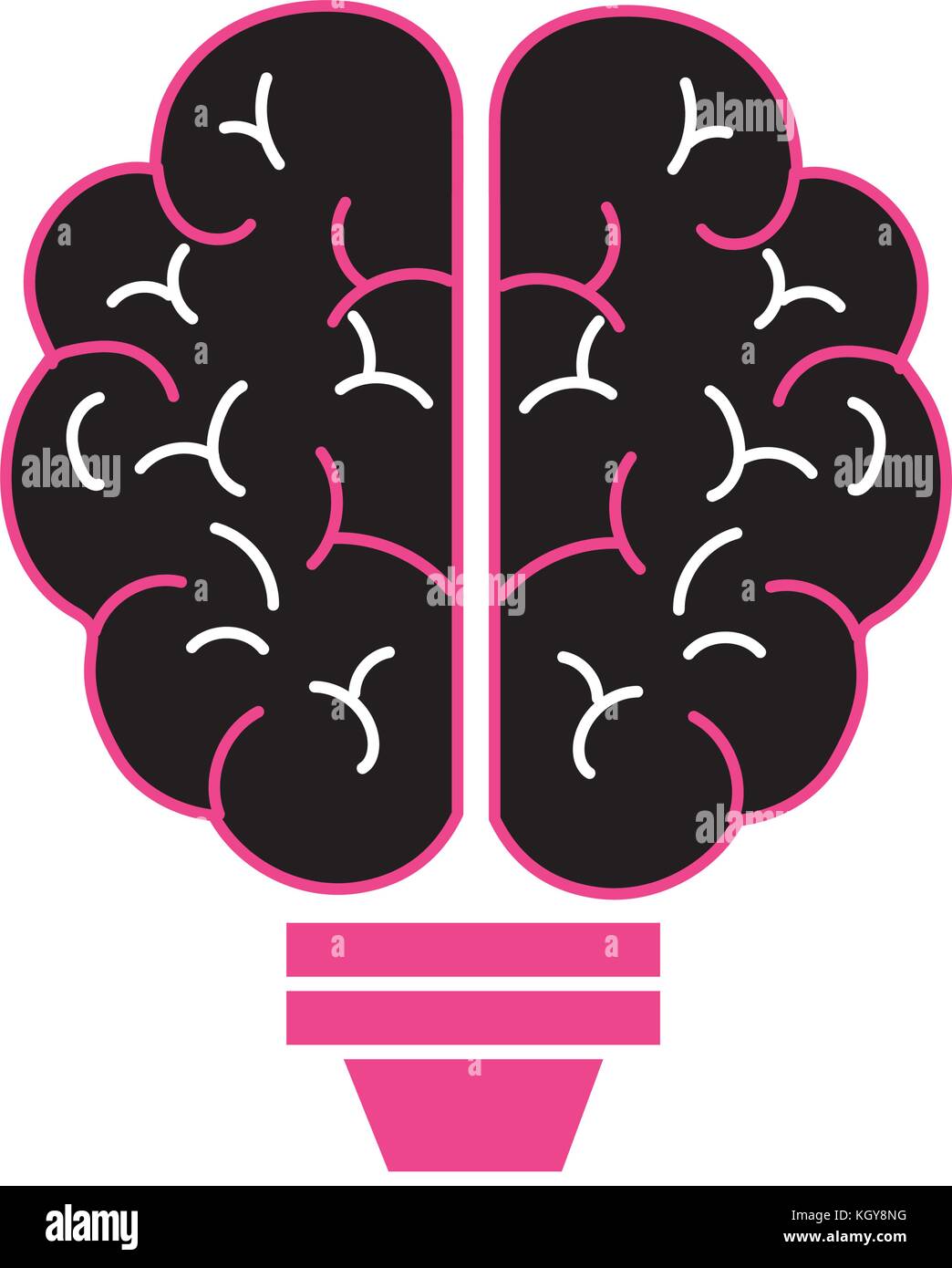 Brain and bulb design Stock Vector Image & Art - Alamy