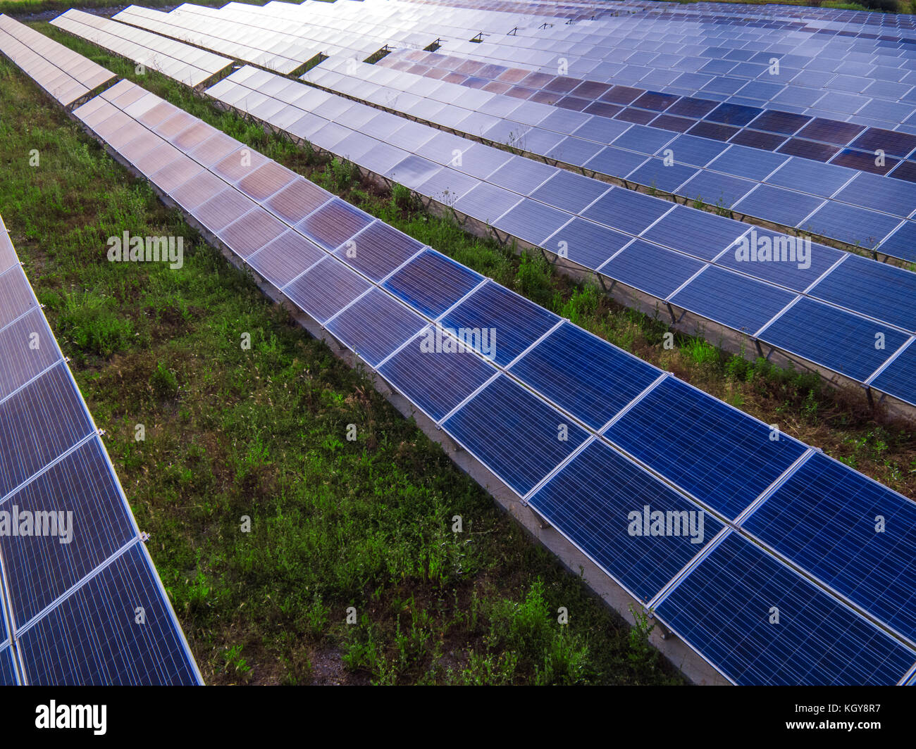 Power plant using renewable solar energy with sun Stock Photo - Alamy