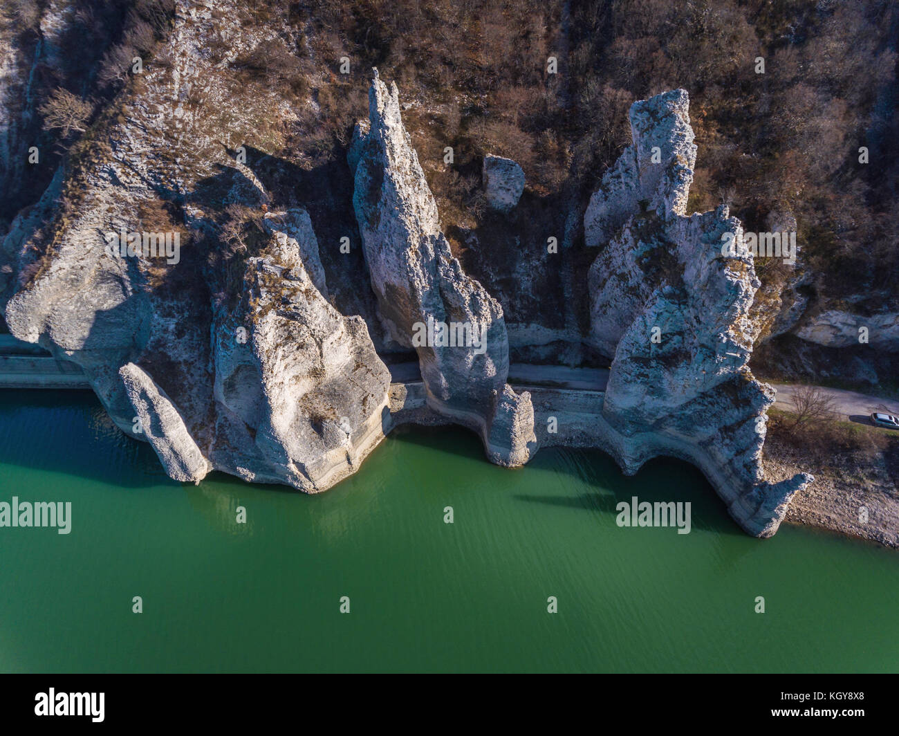 Aeriall view of Rock Phenomenon The Wonderful Rocks in Bulgaria ...