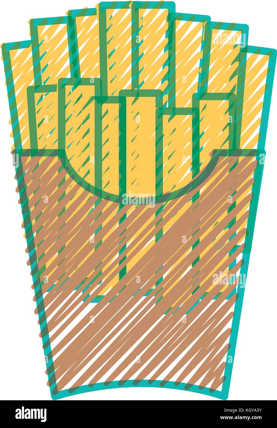 Isolated french fries design Stock Vector Image & Art - Alamy