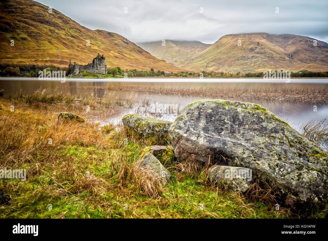 Kilchurn Castle in Scotland in Autumn Stock Photo - Alamy