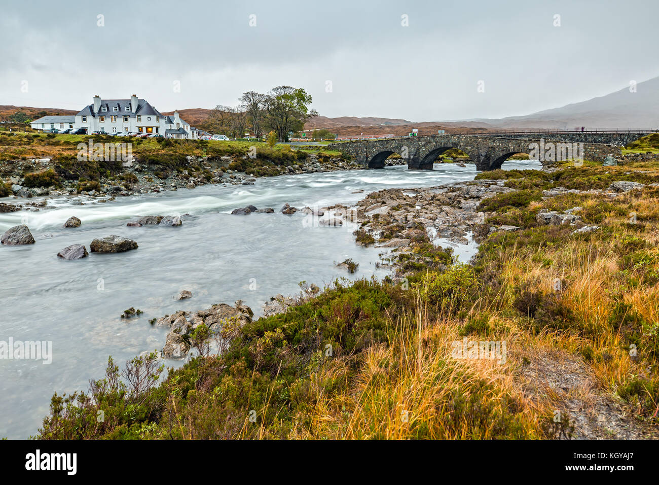 Glen Sligachan Bridge on the Isle of Skye, Scotland Stock Photo - Alamy