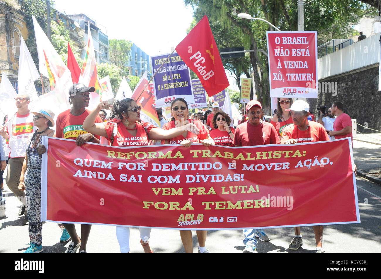 Salvador, Brazil. 10th Nov, 2017. National Day of Mobilization against ...