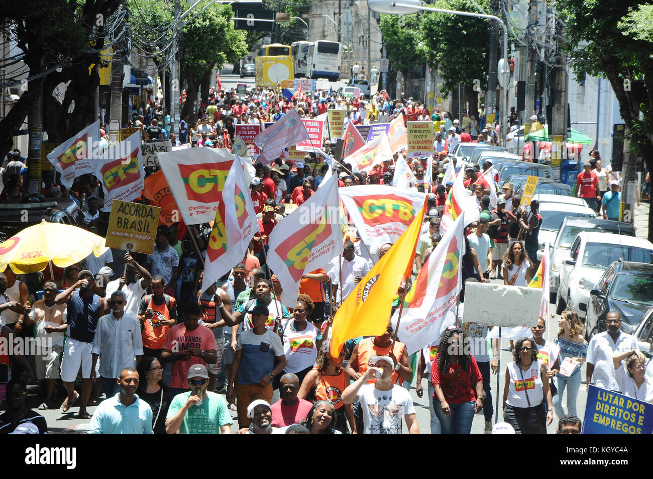 Salvador, Brazil. 10th Nov, 2017. National Day of Mobilization against ...