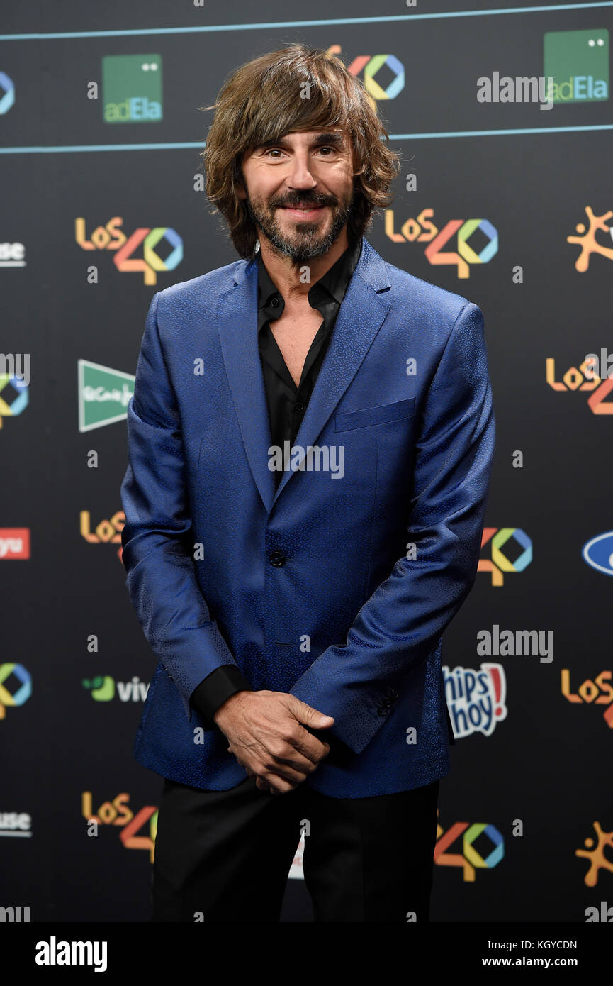 Madrid, Spain. 10th Nov, 2017. Presenter Actor Santi Millan during the ...