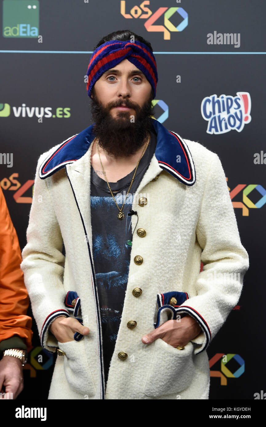 Madrid, Spain. 10th Nov, 2017. Singer Jared Leto during the 40 ...