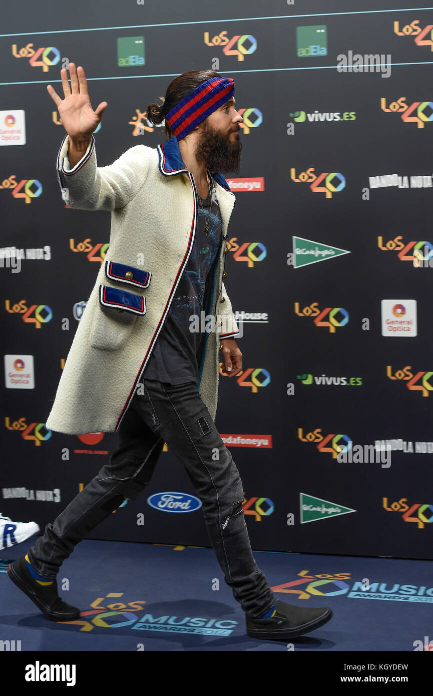 Madrid, Spain. 10th Nov, 2017. Singer Jared Leto during the 40 ...