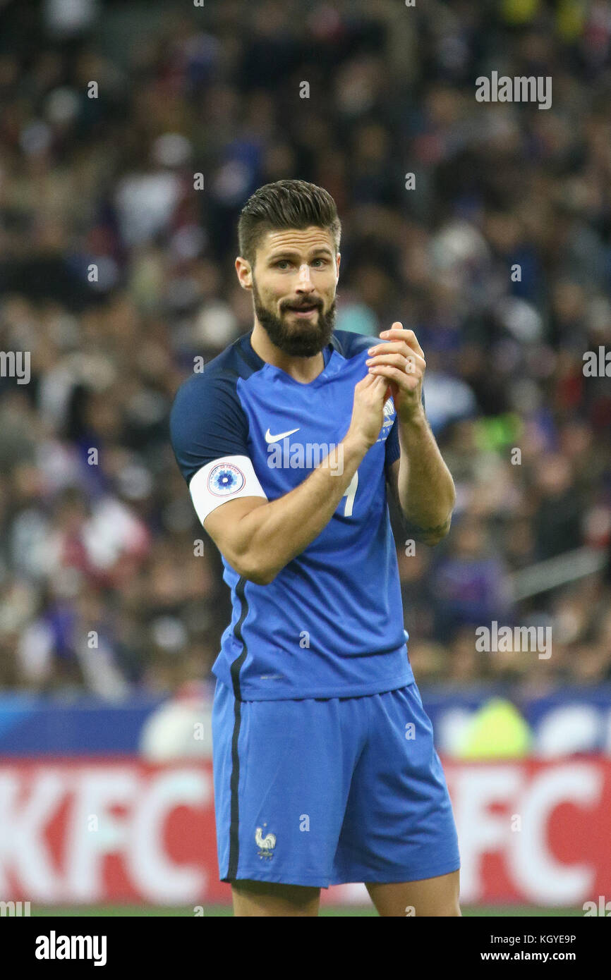 Paris, France. 10th Nov, 2017. Olivier Giroud during the friendly ...