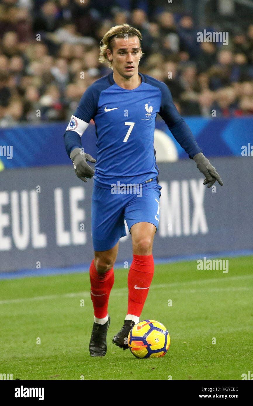 Paris, France. 10th Nov, 2017. Antoine Griezmann in action during the ...