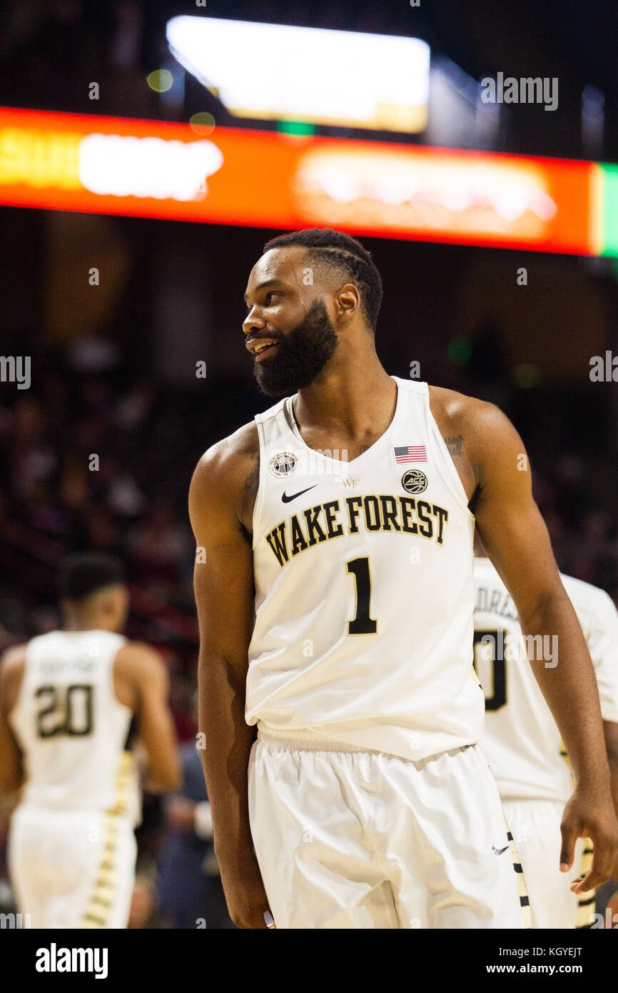 Winston-Salem, NC, USA. 10th Nov, 2017. Wake Forest guard Keyshawn ...