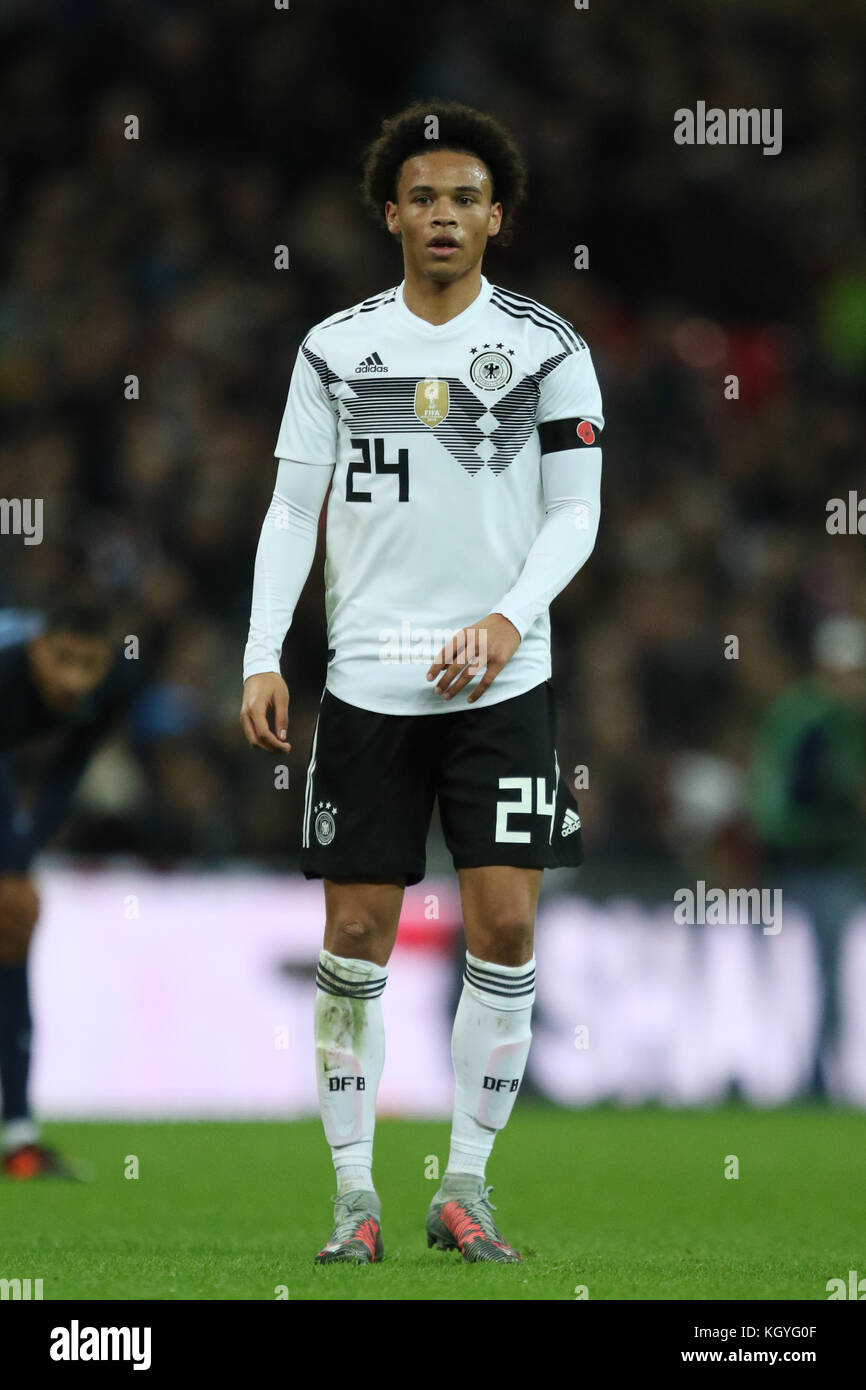London, UK. 10th Nov, 2017. Leroy Sane of Germany at the England v ...