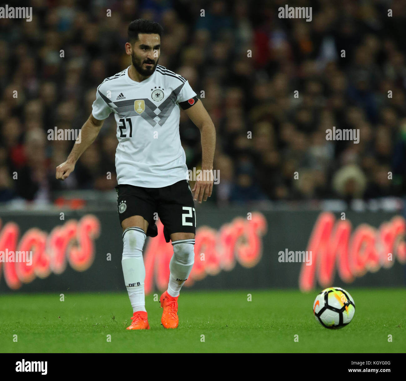 London, UK. 10th Nov, 2017. lkay Gundogan of Germany at the England v ...