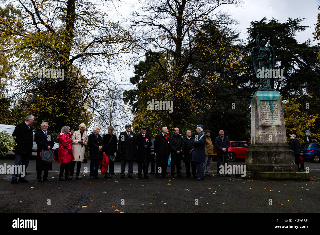Leominster, UK. 11th Nov, 2017. Mayor of Leominster Roger Pendleton and ...
