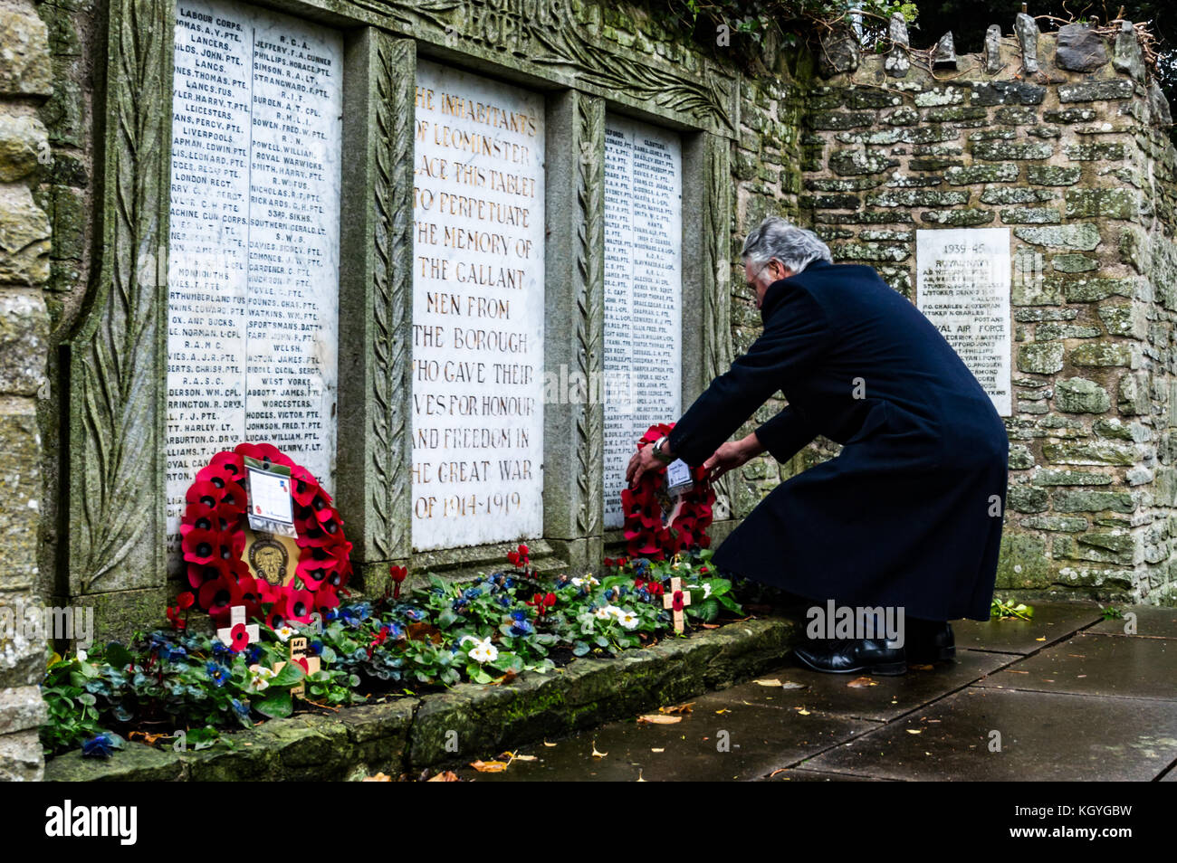 Leominster, UK. 11th Nov, 2017. Roger Pendleton the Mayor of Leominster ...