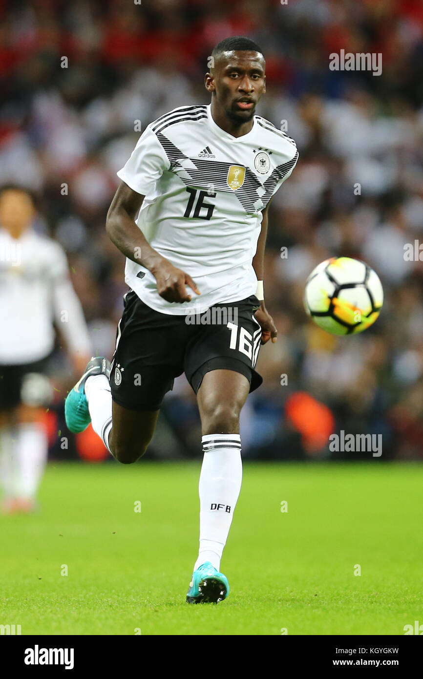 London, UK. 10th Nov, 2017. Antonio Rudiger of Germany during the ...