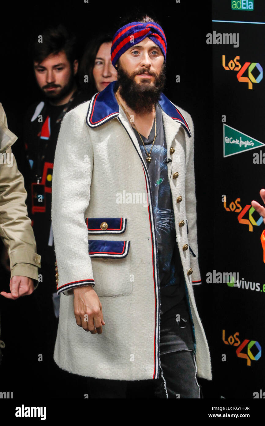 Madrid, Spain. 10th Nov, 2017. November 10: Jared Leto with 30 Seconds ...